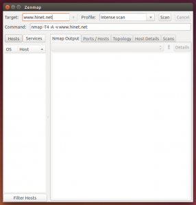 Zenmap：nmap 的圖形化使用者介面 – G. T. Wang