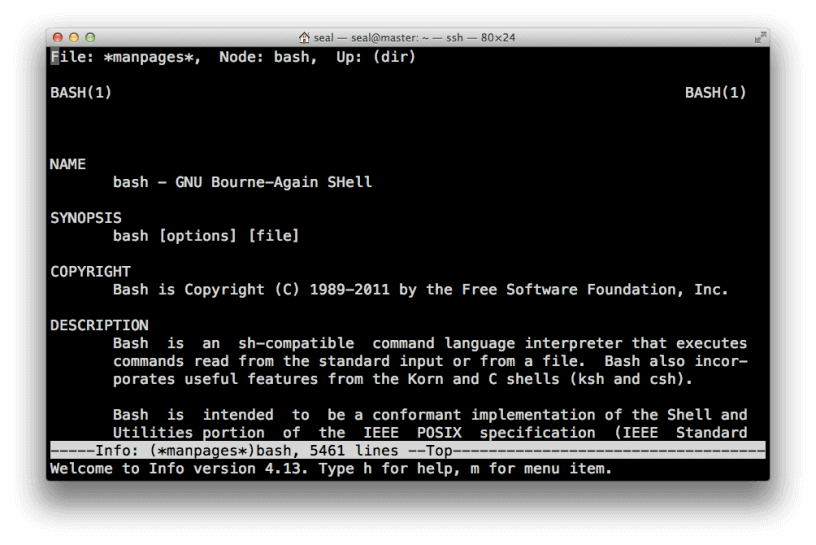 pinfo：在 Unix/Linux 中顯示彩色的 info 文件 – G. T. Wang