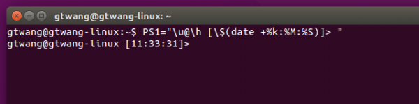 自訂 Linux 的 Bash Shell 命令提示字串 Prompt（一）：基本用法 – G. T. Wang