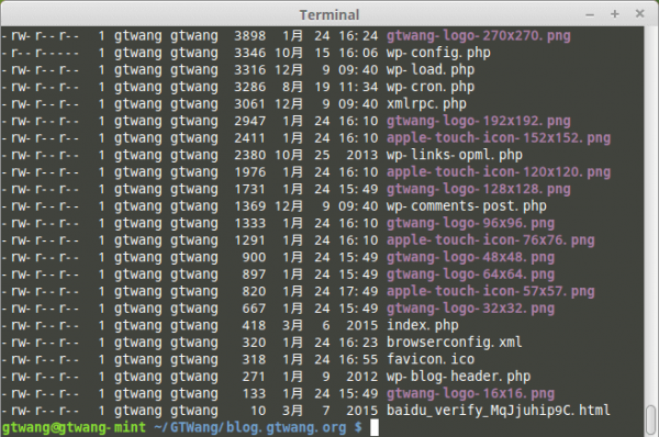 Linux 的 ls 指令教學與常用範例整理 – G. T. Wang