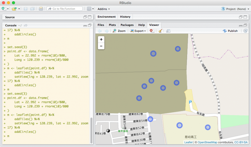 R Leaflet 地圖套件：繪製網頁互動式地圖，呈現經緯度座標資料 – G. T. Wang