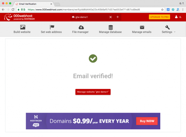 000webhost 免費網頁空間架站教學 – G. T. Wang