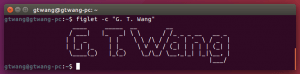 Linux 的 FIGlet 指令產生 ASCII Art 大型文字教學 – G. T. Wang