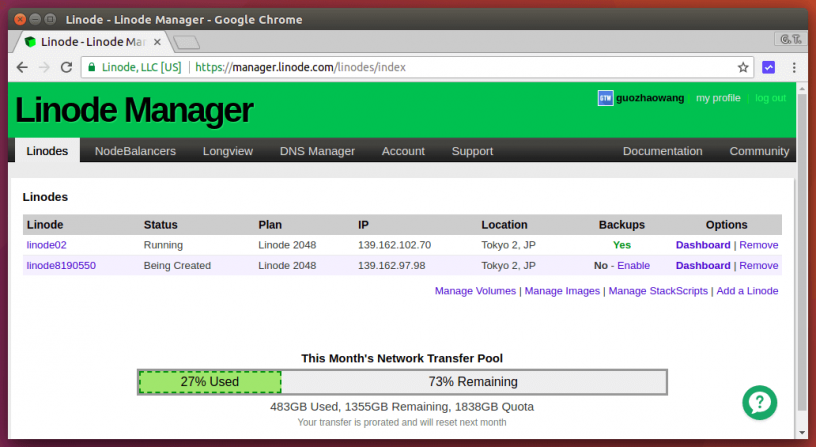Linode VPS 虛擬專屬主機硬碟空間免費升級紀錄 – G. T. Wang