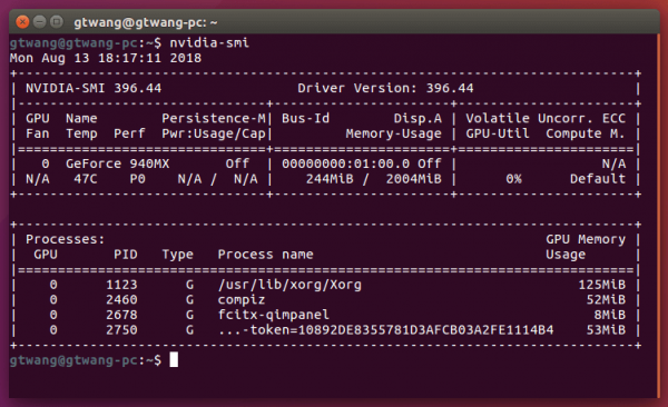 Linux 查詢顯示卡 GPU 記憶體大小指令教學 – G. T. Wang
